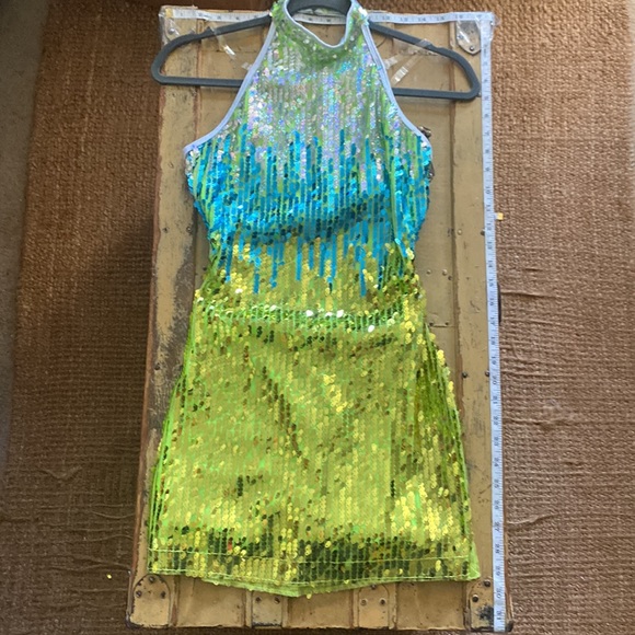 Yandy | Dresses | 9s Vintage Stretch Sequin Embellished Dance Costume ...